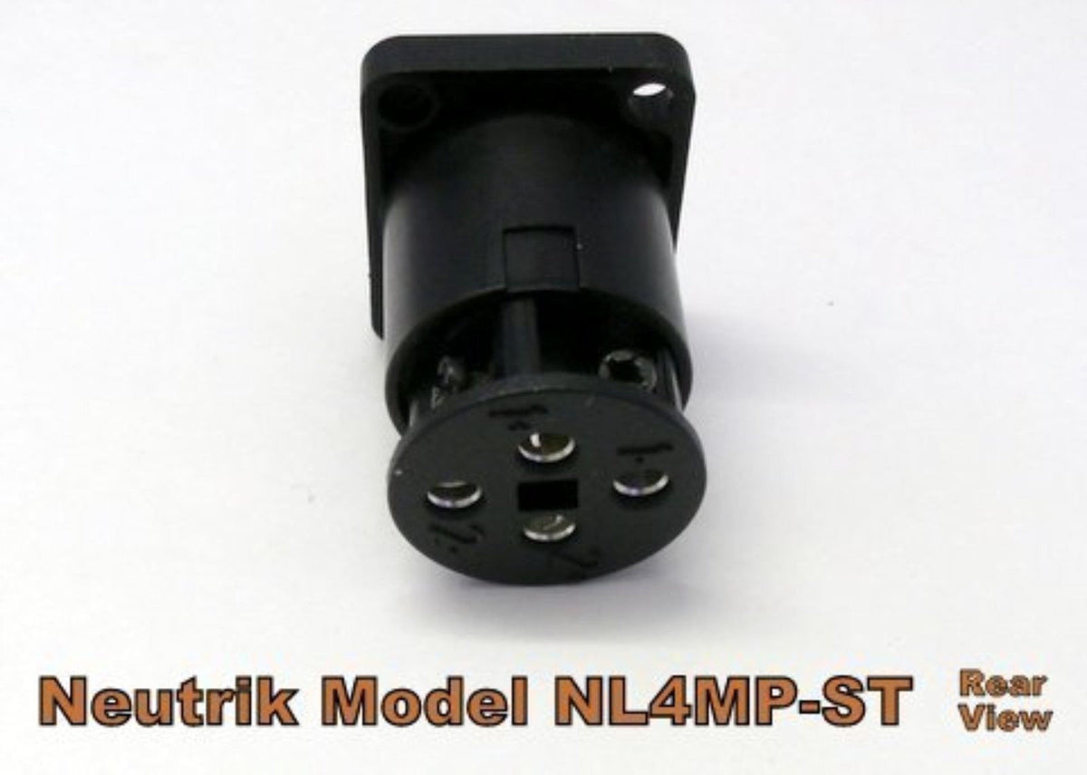 NEUTRIK NL4MP-ST 4-Pole SPEAKON Panel Mount Locking w/ Screw Terminals ...